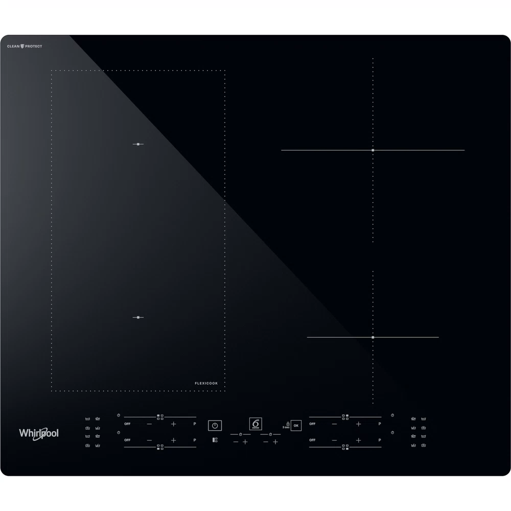 Taque de cuisson à induction 60cm WHIRLPOOL WLB4060CPNE CleanProtect ...